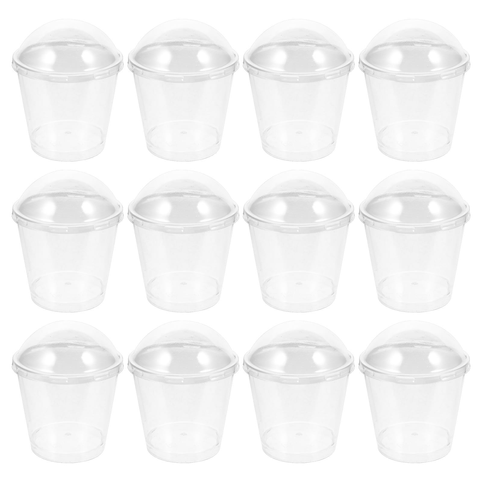 Raindrops Transparent Dessert Cups 50 Sets Plastic Ice Cream Yogurt ...