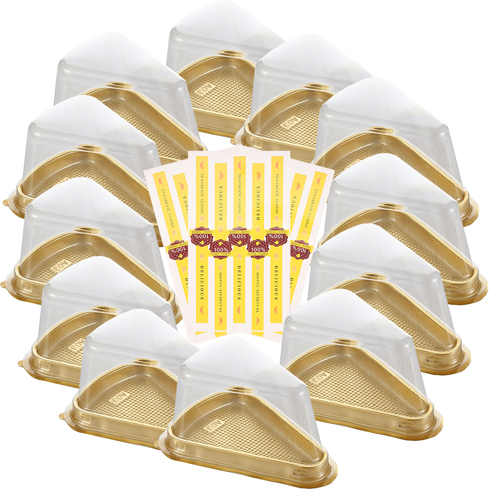 50 Sets Triangular Cake Box Cupcakes Bakery Boxes Clear Boxes Pie ...