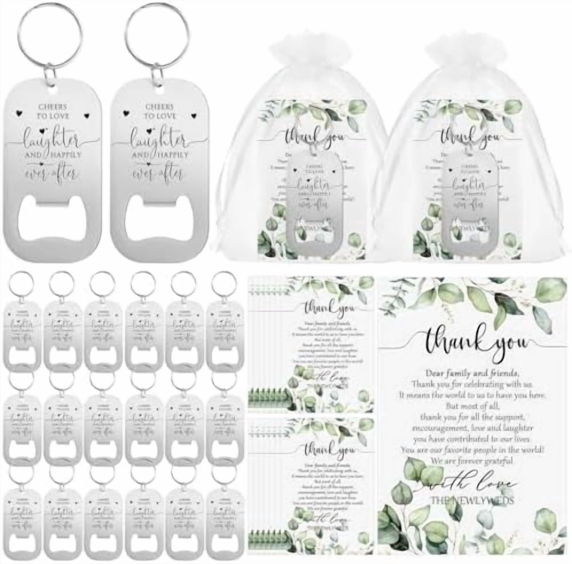 50 Sets Wedding Gifts for Guests Cheers to Love Laughter and Happily ...