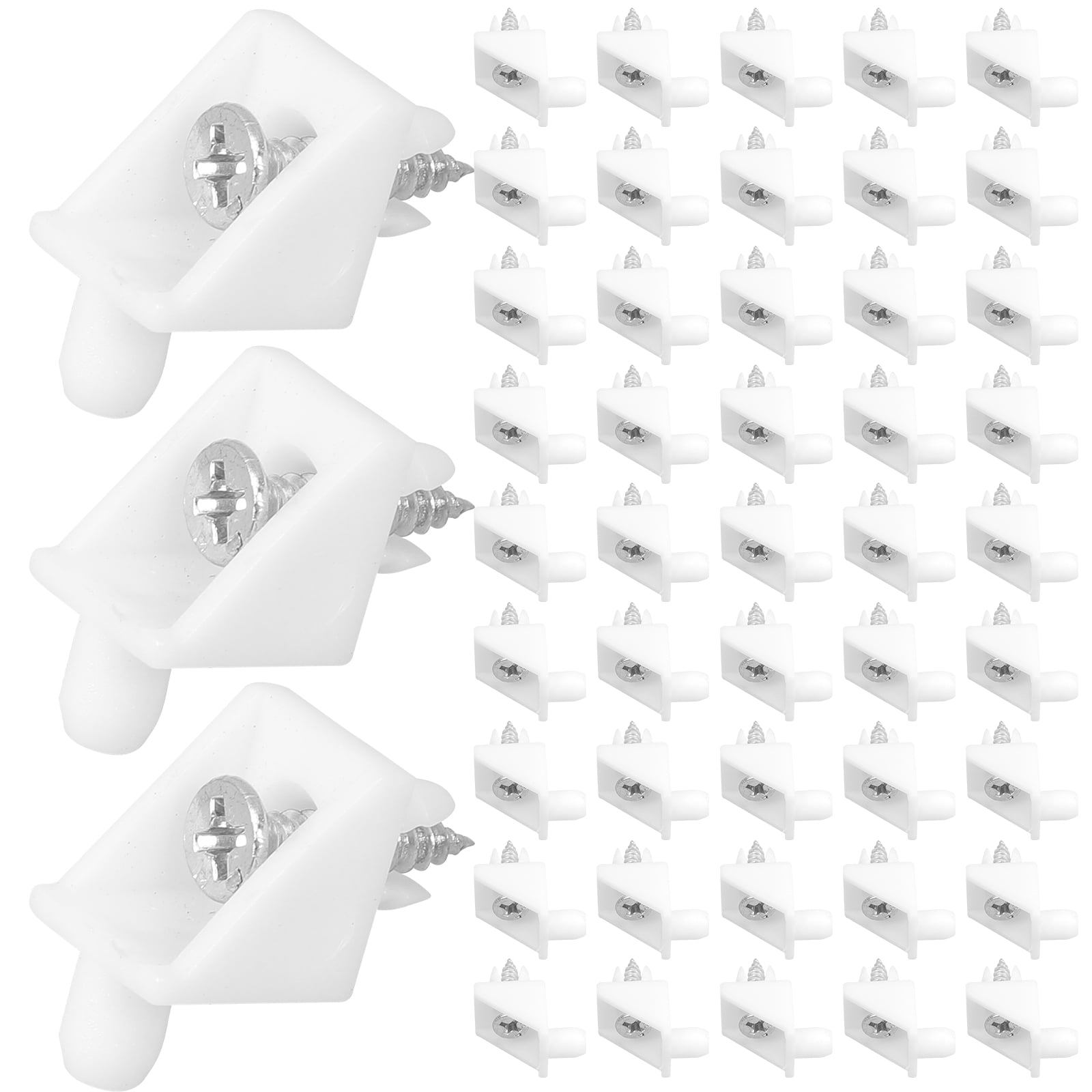 Worgeous 50 Sets Drawer Angle Bracket Fastener with Screws Cabinet ...