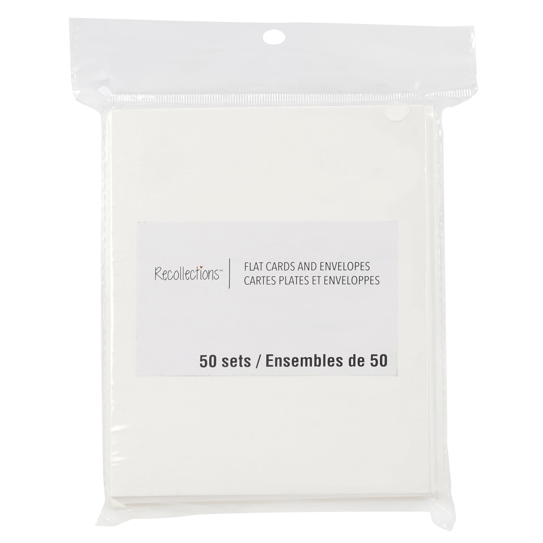 50 Sets of Ivory Flat Cards & Envelopes by Recollections - 4.25" x 5.5 ...