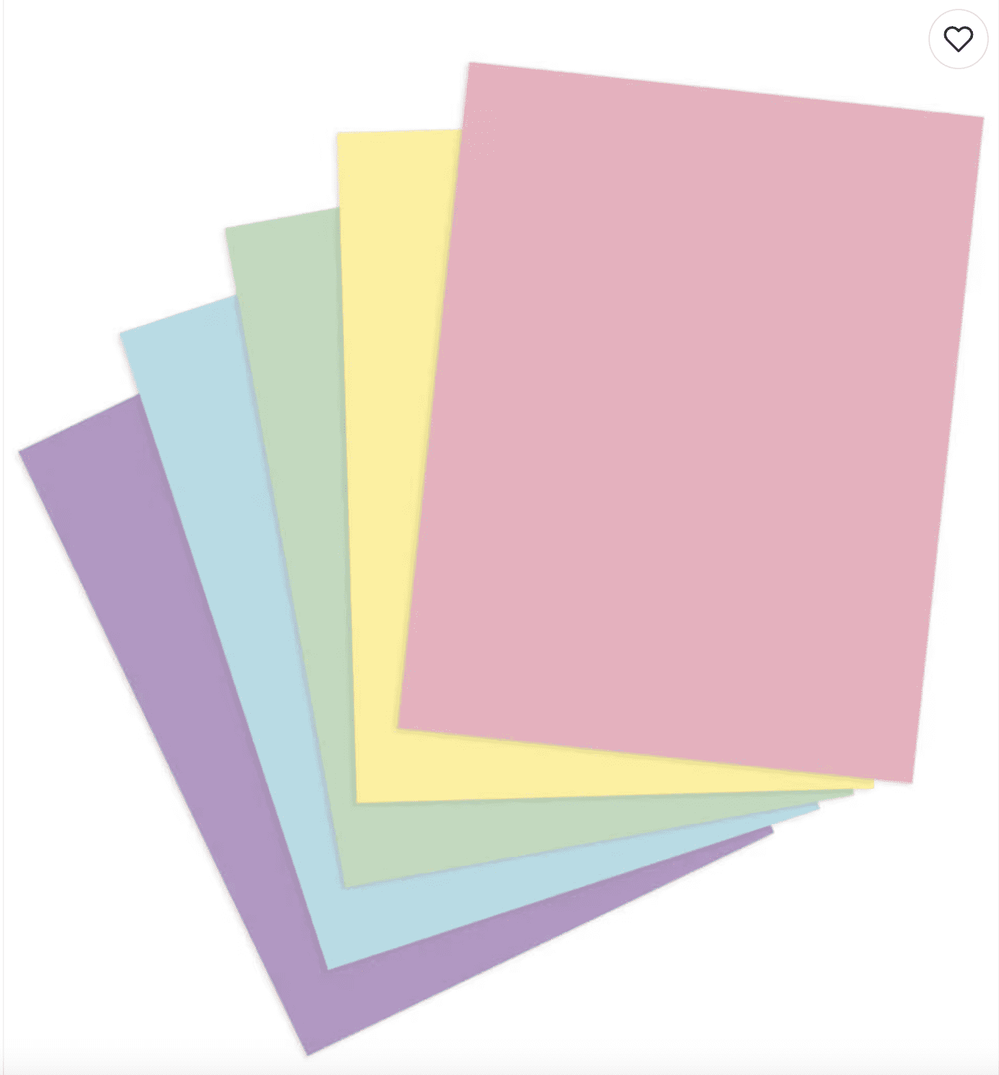 50 Sheet 8.5" x 11" Pastel Assorted Cardstock Paper Pack by Happy Value ...