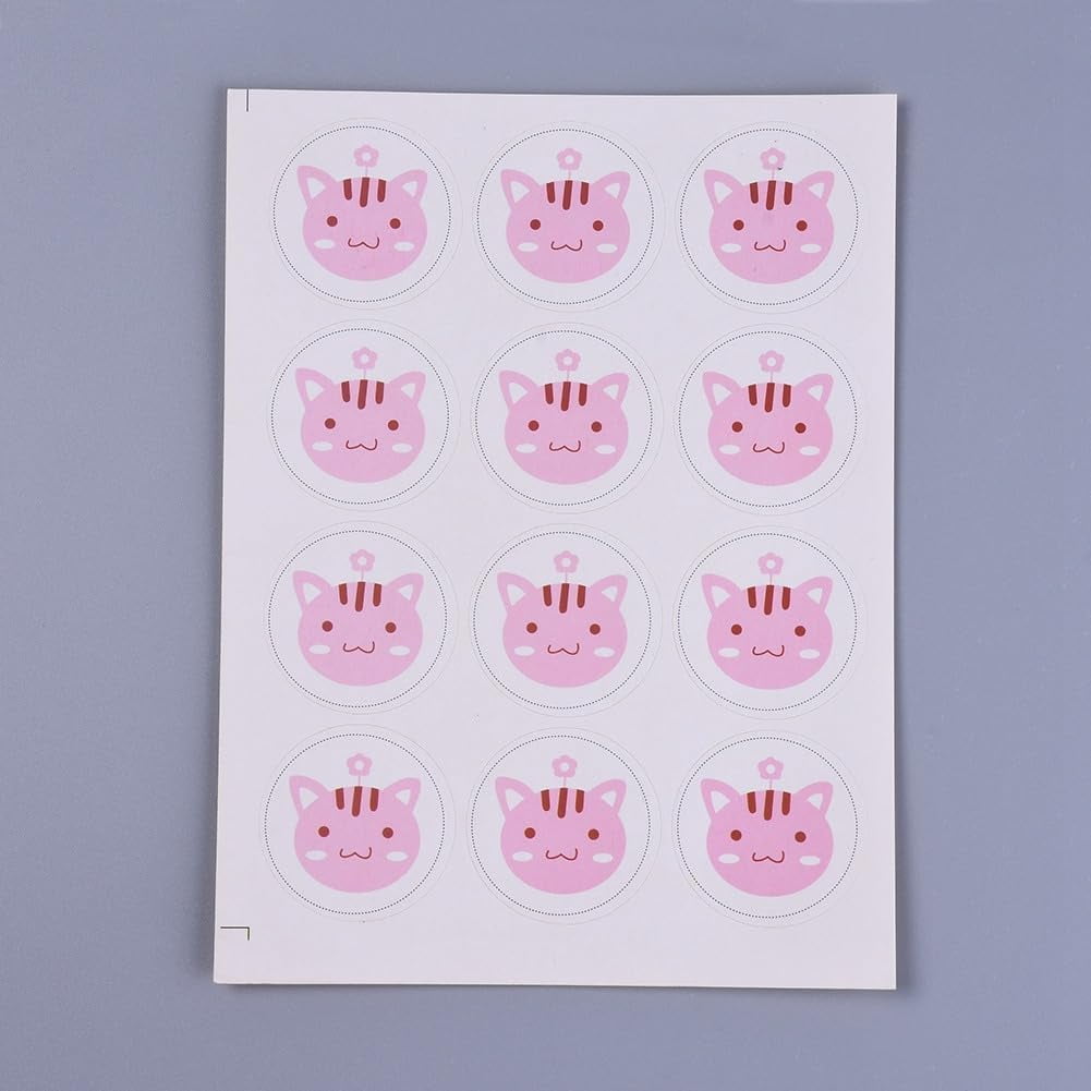 50 Sheet Cat Shape DIY Sealing Stickers Label Paster Picture Stickers ...