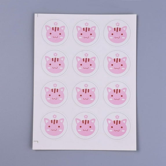 50 Sheet Cat Shape DIY Sealing Stickers Label Paster Picture Stickers ...