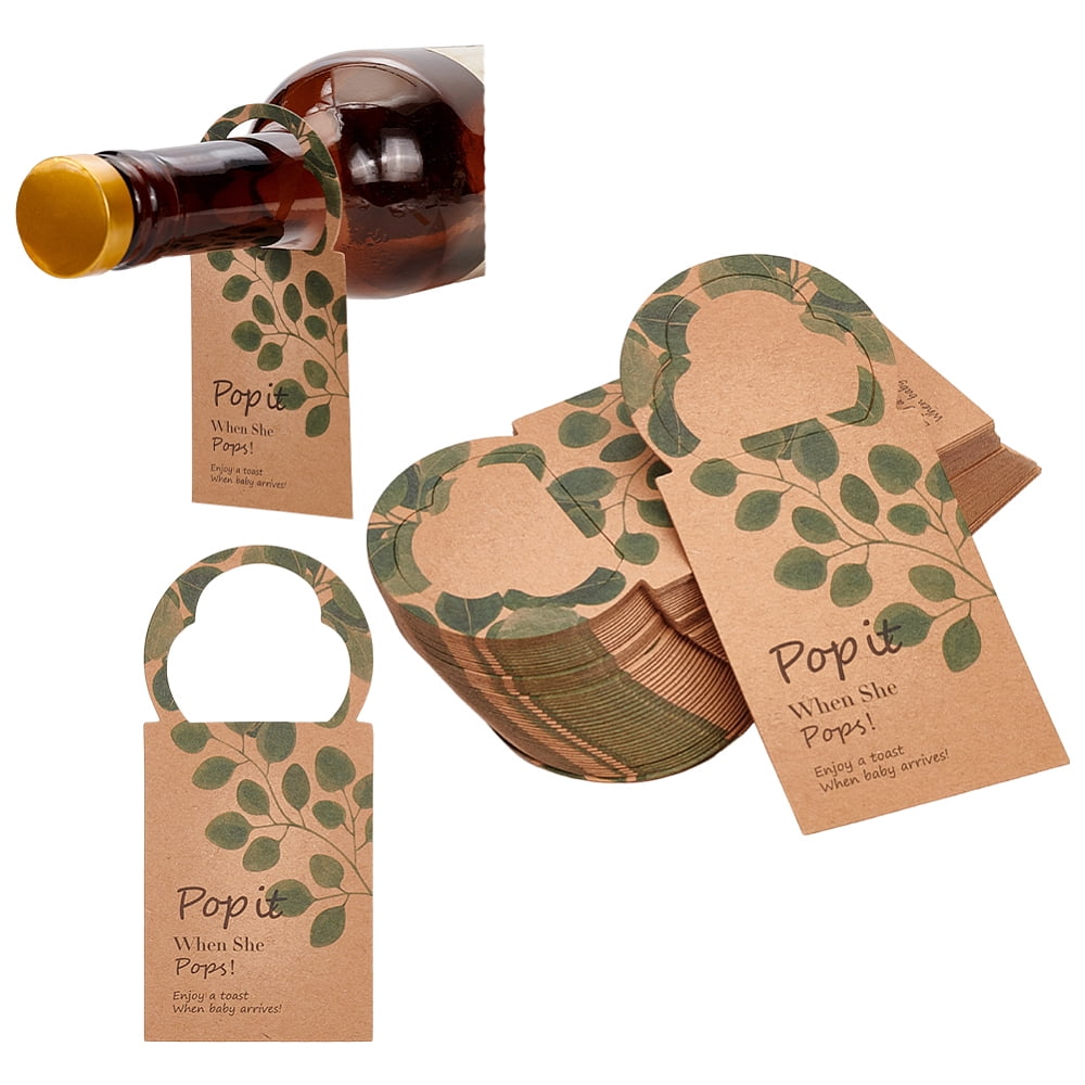 50 Sheet Paper Wine Glass Label Wheat 112x50x0.4mm Inner Diameter ...