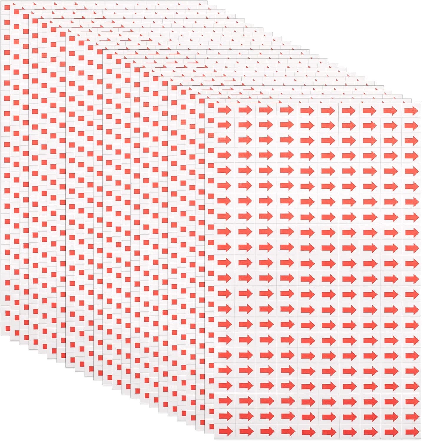 50 Sheets 11000PCS Red Arrow Stickers 1/2 Inch Small Self Adhesive Peel ...