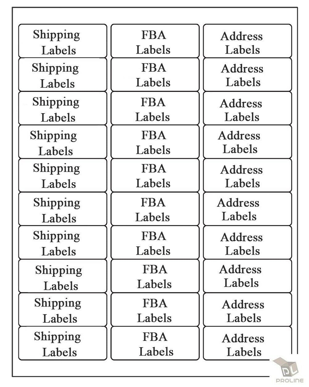 50 Sheets 1500 Labels FBA 1 x 2 5/8 Address Mailing Labels 30 UP 1 x 2. ...