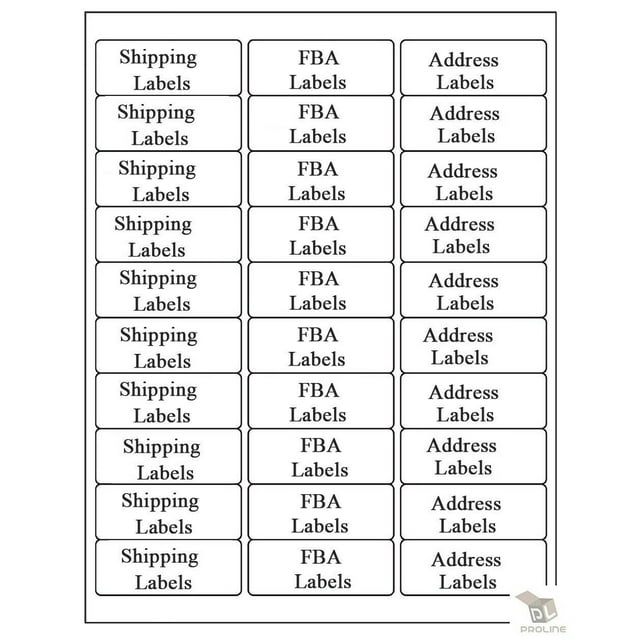 50 Sheets 1500 Labels FBA 1 x 2 5/8 Address Mailing Labels 30 UP 1 x 2. ...