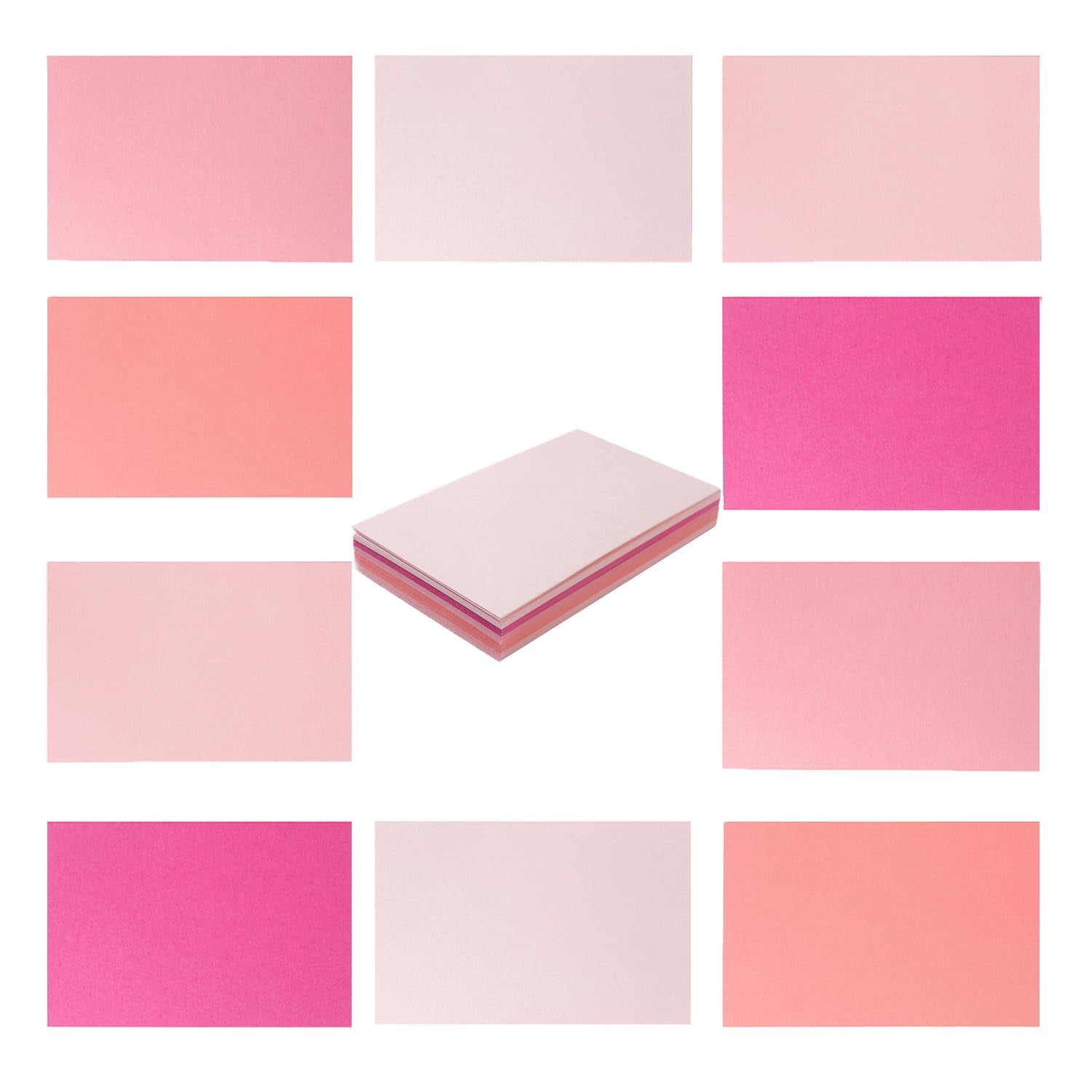 50 Sheets 3x5 Small ESF27 Colored Cardstock Paper 5 Colors Blank Flash ...