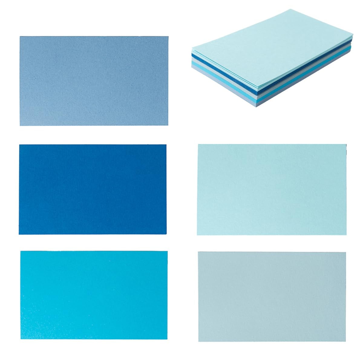 50 Sheets 4x6 Colored MFF30 Cardstock Paper 5 Colors Blank Flash Cards ...