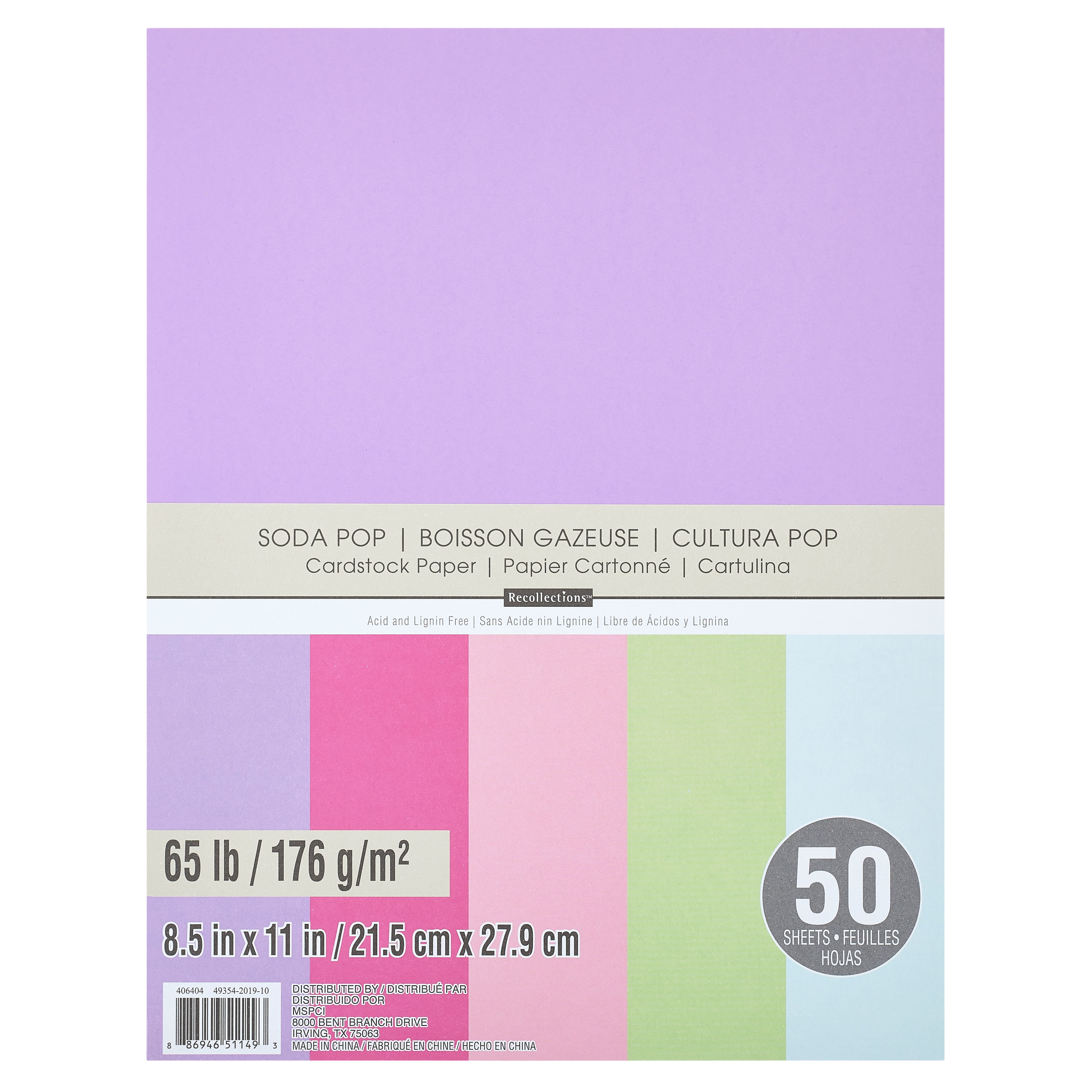 600 Sheets Soda Pop 8.5" x 11" Cardstock Paper by Recollections - Acid ...