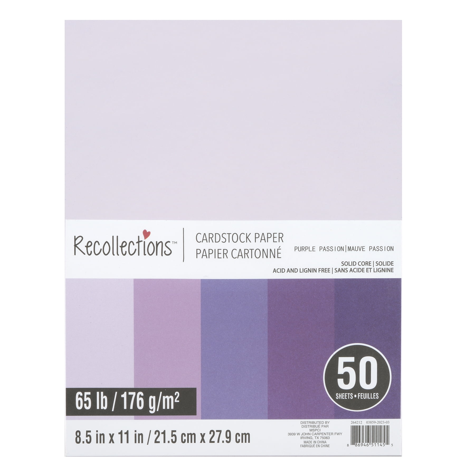 Printable Crafting Purple Passion Cardstock by Recollections, 8.5" x 11 ...
