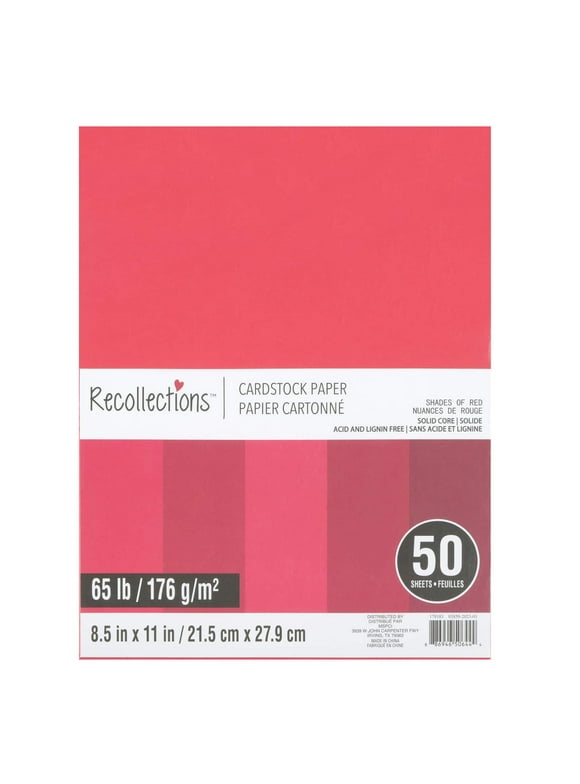 Cardstock in Paper | Red - Walmart.com
