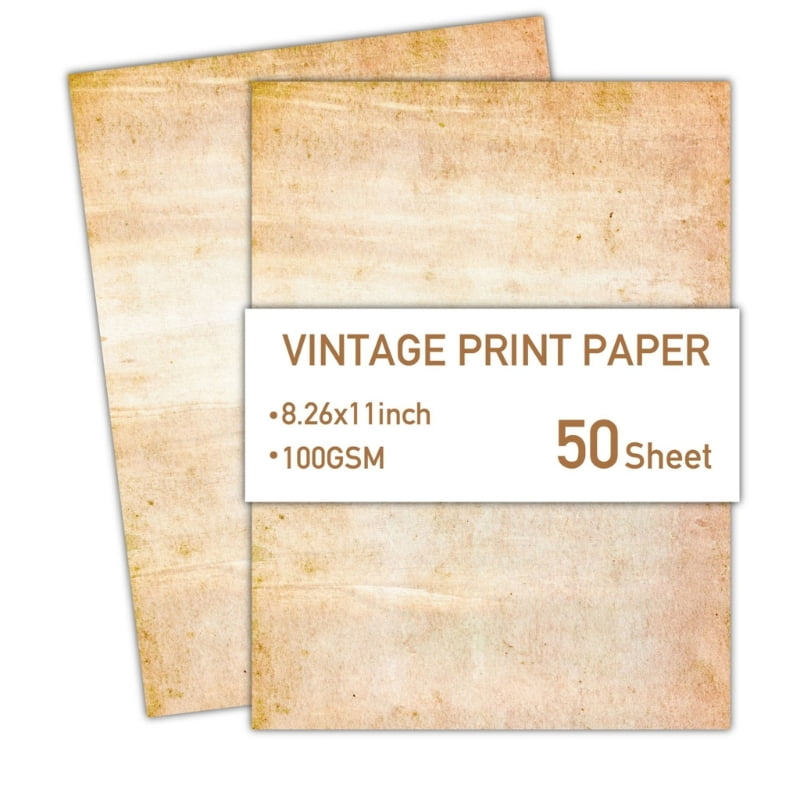 50 Sheets A4 Double-Sided Printable Letter Paper Retro Letter Paper Writing Paper Printing Paper ...