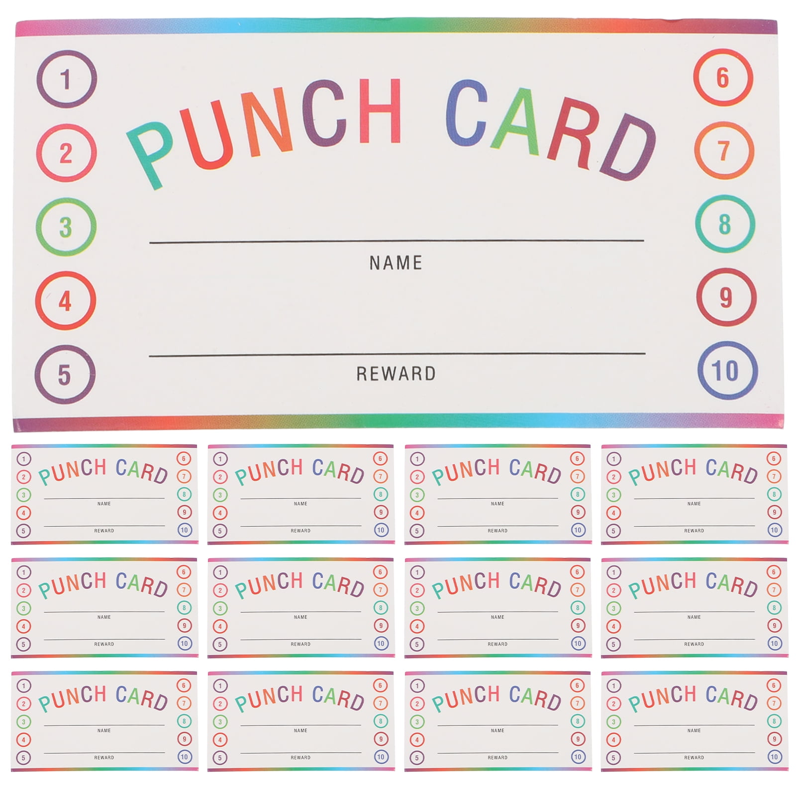 50 Sheets Behavior Punch Cards Reward Punch Cards Behavior Incentive ...