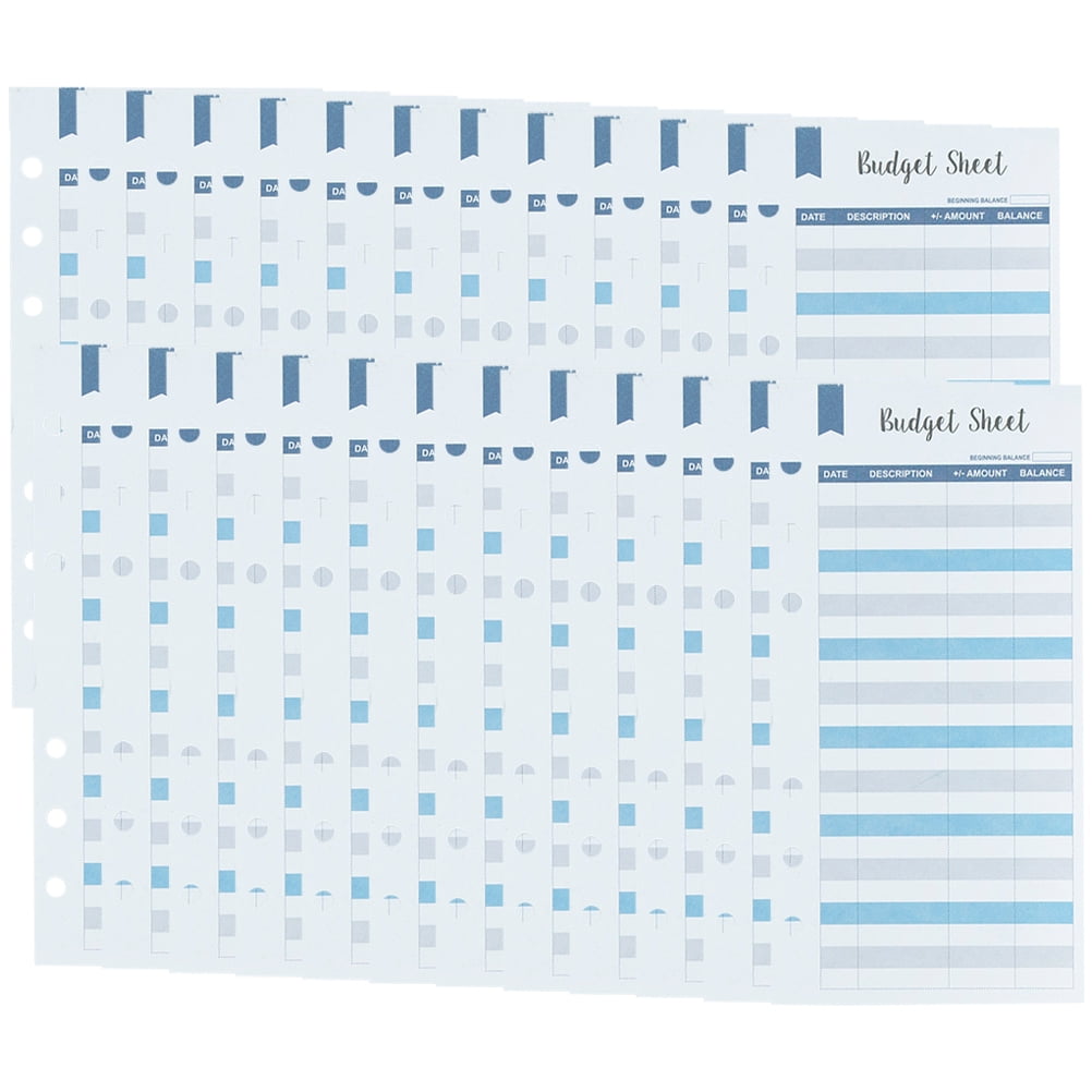 50 Sheets Cash Envelopes Budget Wallet Expense Tracker Recording Cards ...