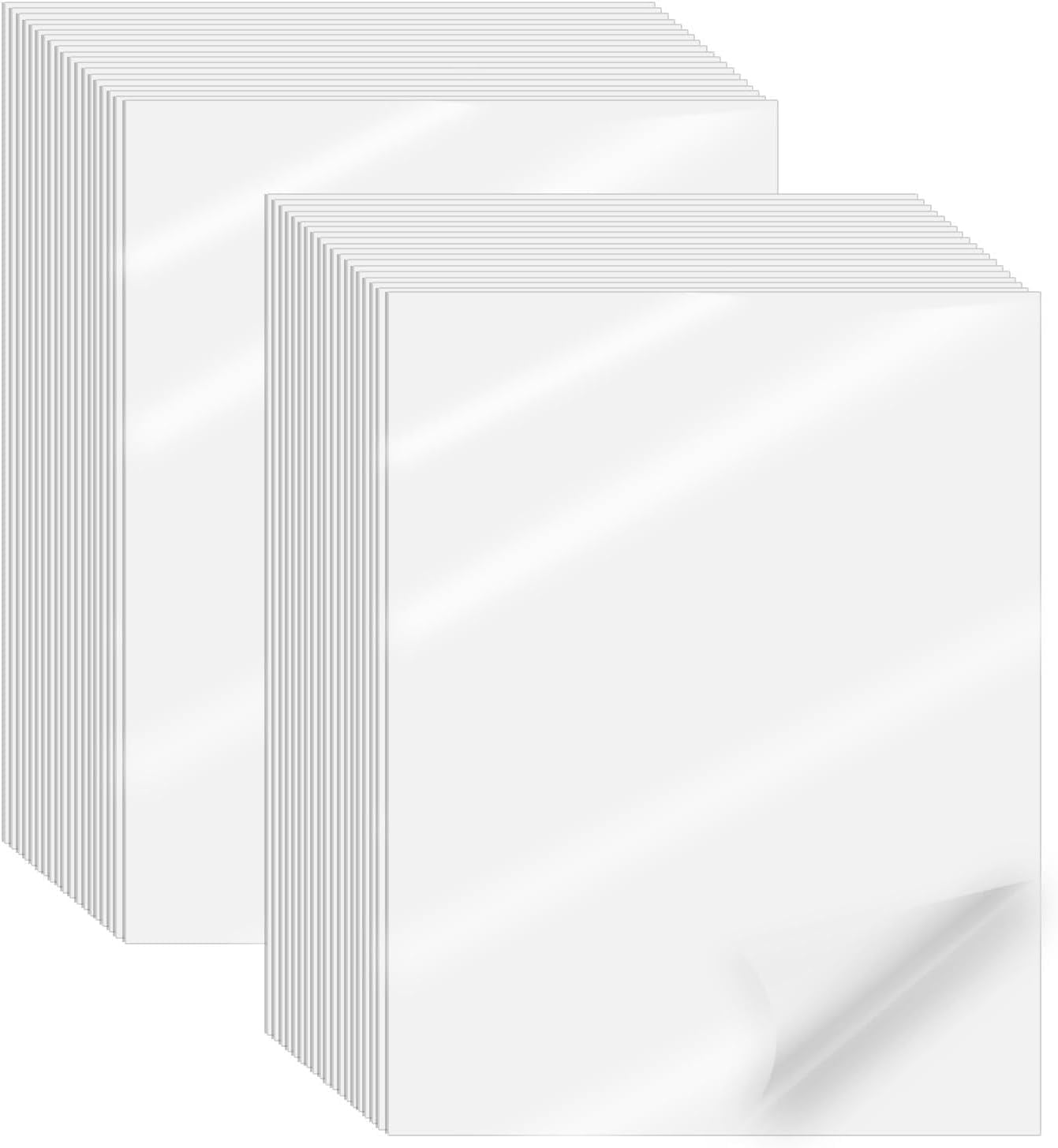 50 Sheets Clear Sticker Paper for Inkjet & Laser Printer, Clear ...