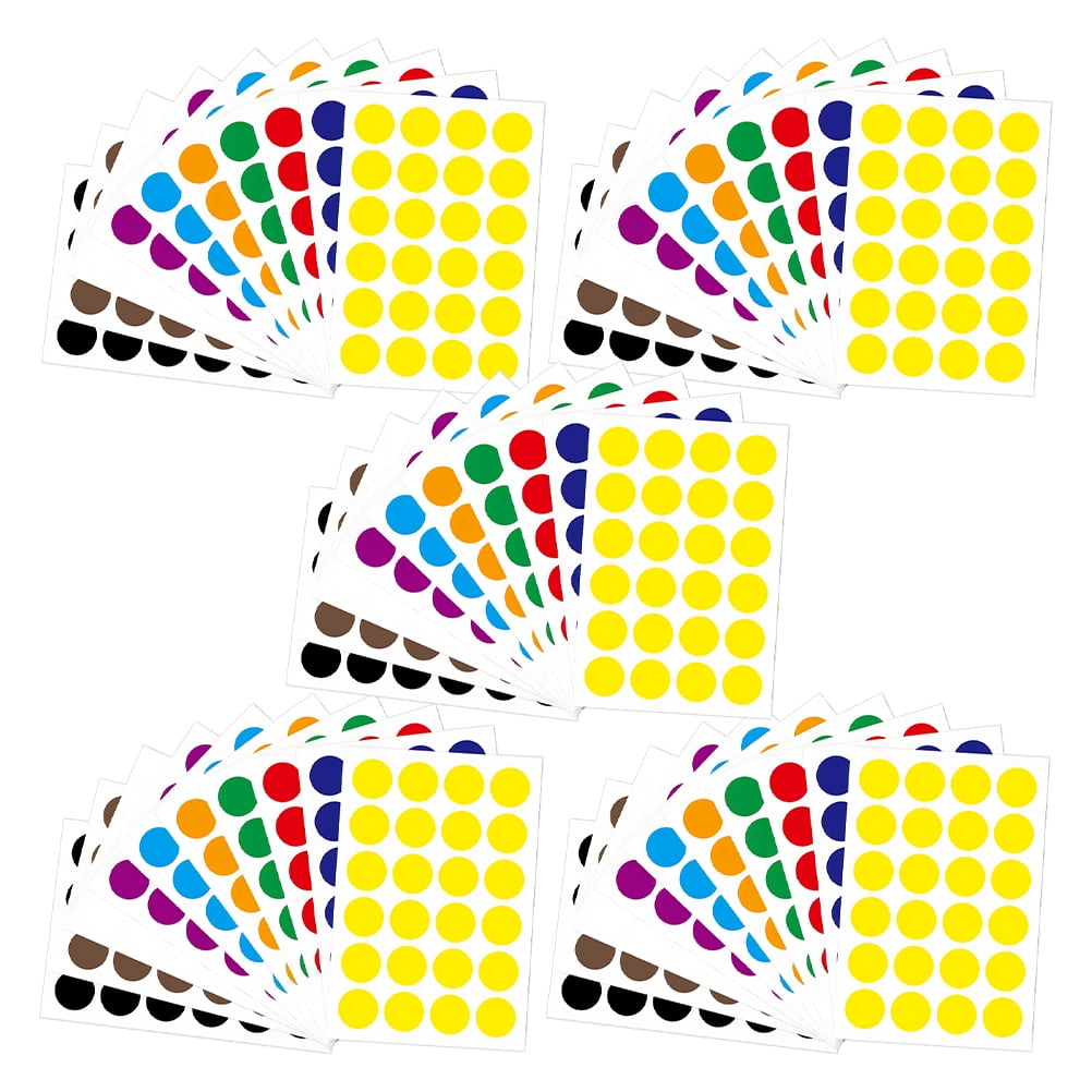 50 Sheets Color Dot Stickers Color Coded Stickers Labels Stickers ...