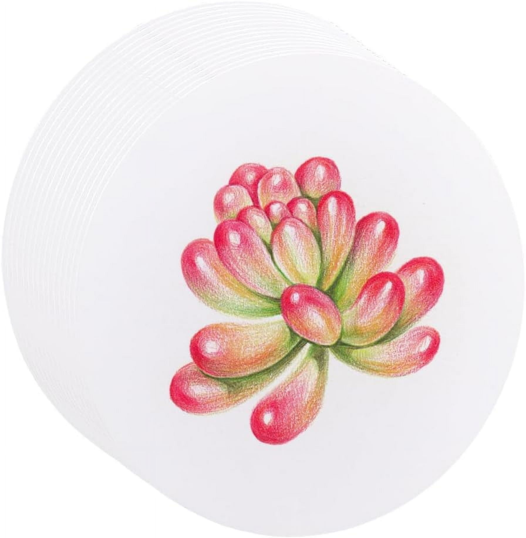 50 Sheets Drawing Sketch Paper 7.48 Inch Diameter Circular Art Paper ...