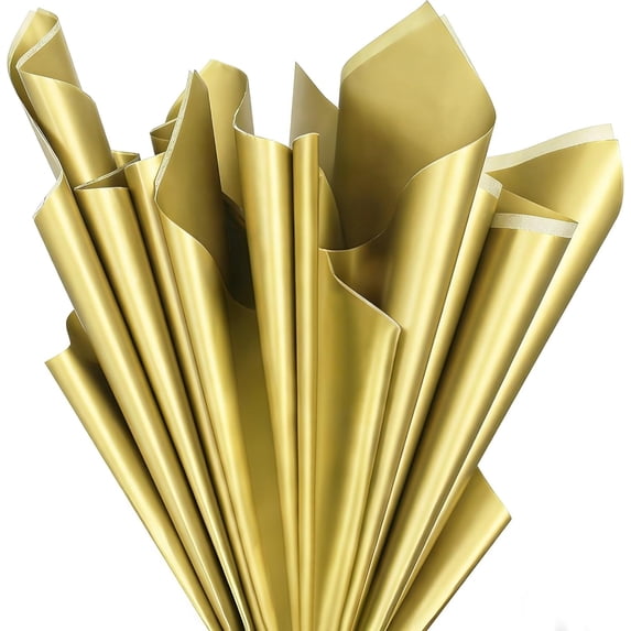 50 Sheets Gold Tissue Paper for Gift Bags - Gold Wrapping Tissue Paper ...