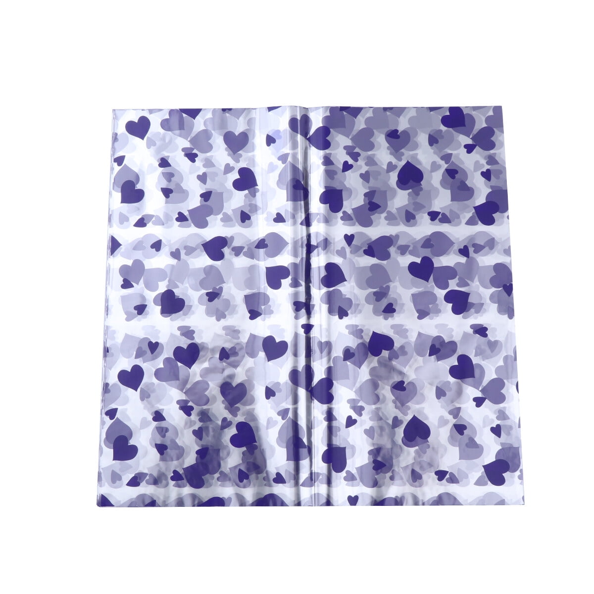 50 Sheets Heart Pattern Flower Wrapping Paper OPP Ecofriendly Bouquet ...
