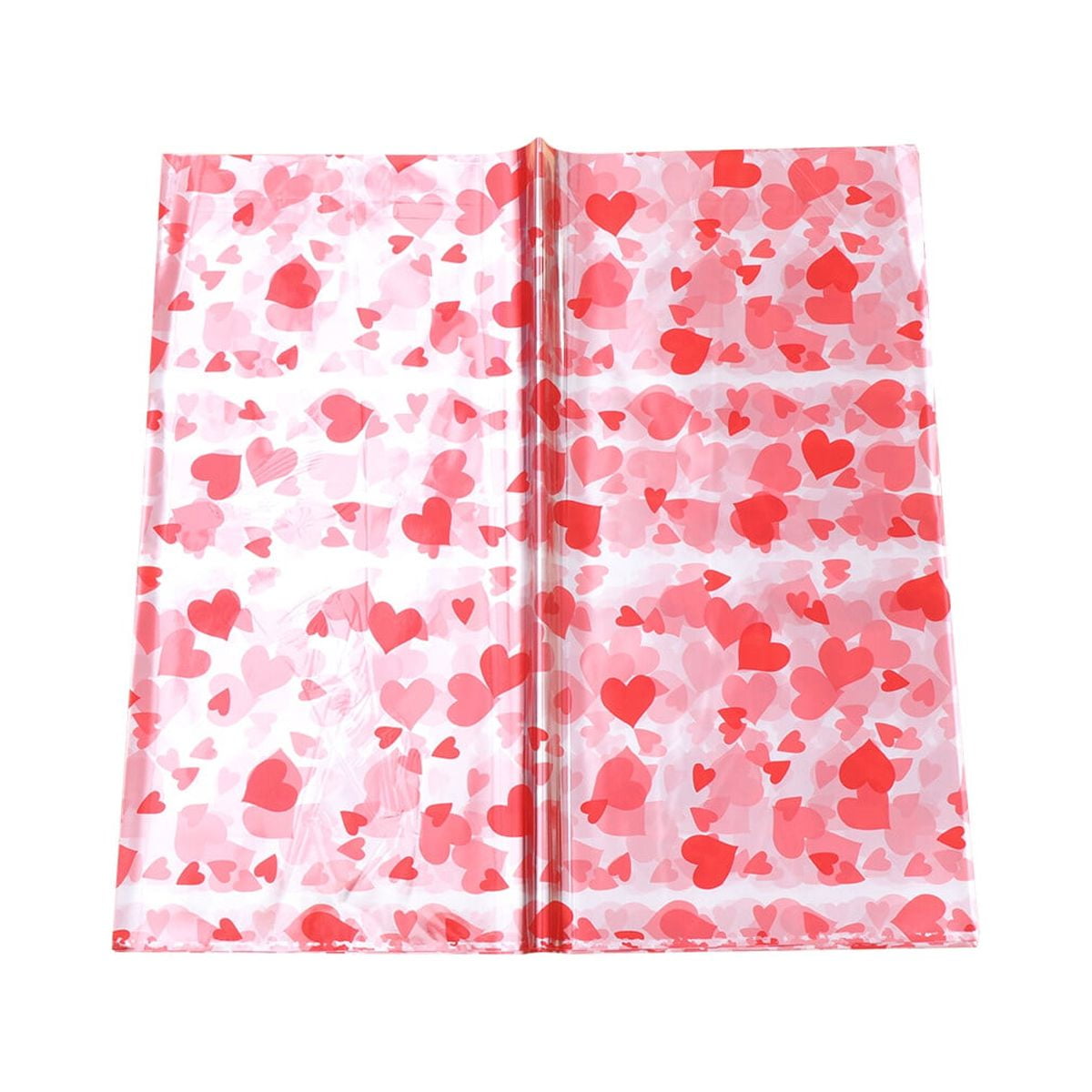 50 Sheets Heart Pattern Flower Wrapping Paper OPP Ecofriendly Bouquet ...
