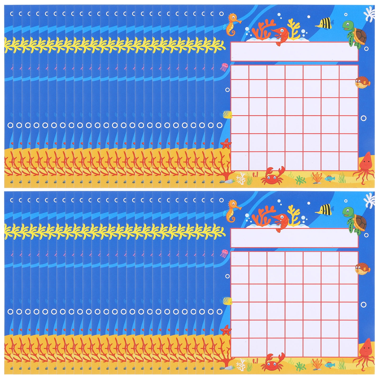 50 Sheets Reward Punch Cards Incentive Chart for Kids Classroom ...