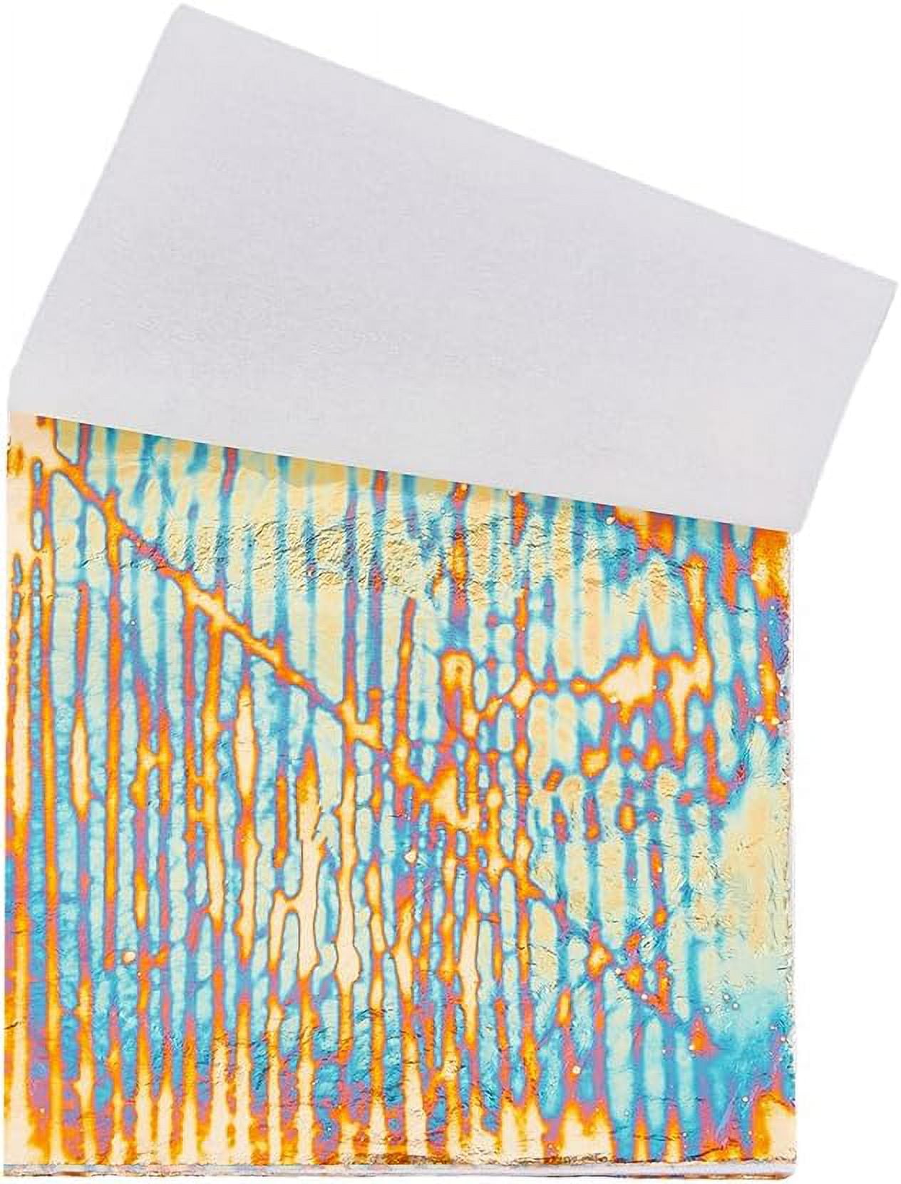 50 Sheets Metal Leaf Papers with Patterns Variegated Foil Leaf Blue ...