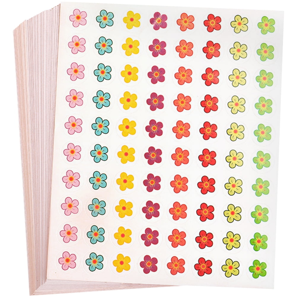 50 Sheets Miniature Small Shelf Decor Flower Reward Sticker Stickers ...