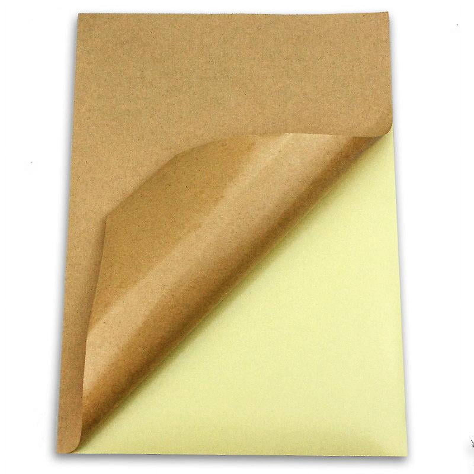 50 Sheets Of A4 Self-adhesive Kraft Paper, Printable Kraft Paper ...