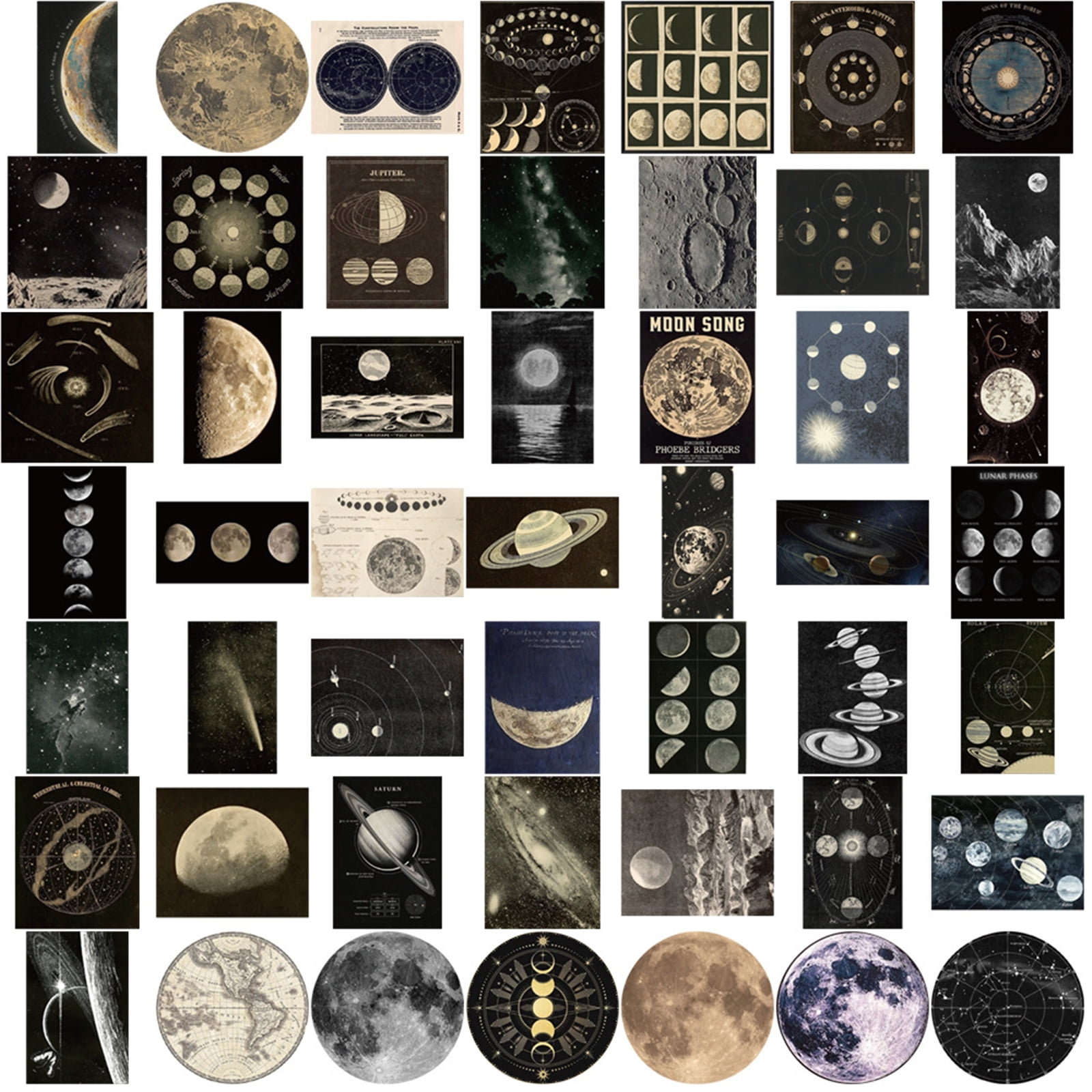 50 Sheets Planet Sticker Aesthetic Sticker Gift Sticker Decorative ...