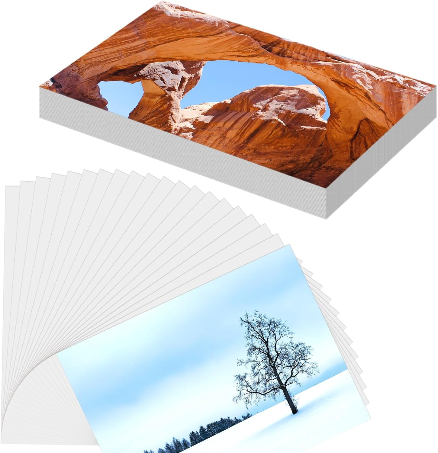 50 Sheets Premium 5 x 7 Inch Glossy Photo Paper for Instant Dry Prints ...