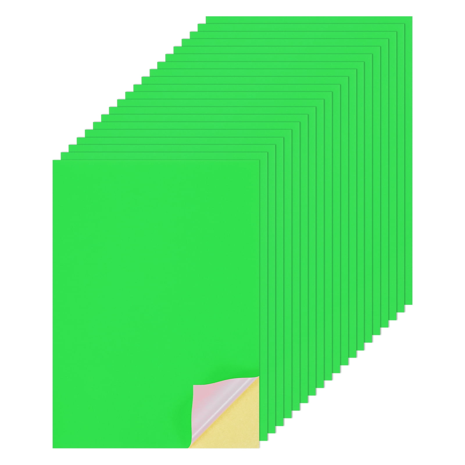 Uxcell 50 Sheets 7.87" x 11.81" Colored Sticker Paper Printable 250gsm ...