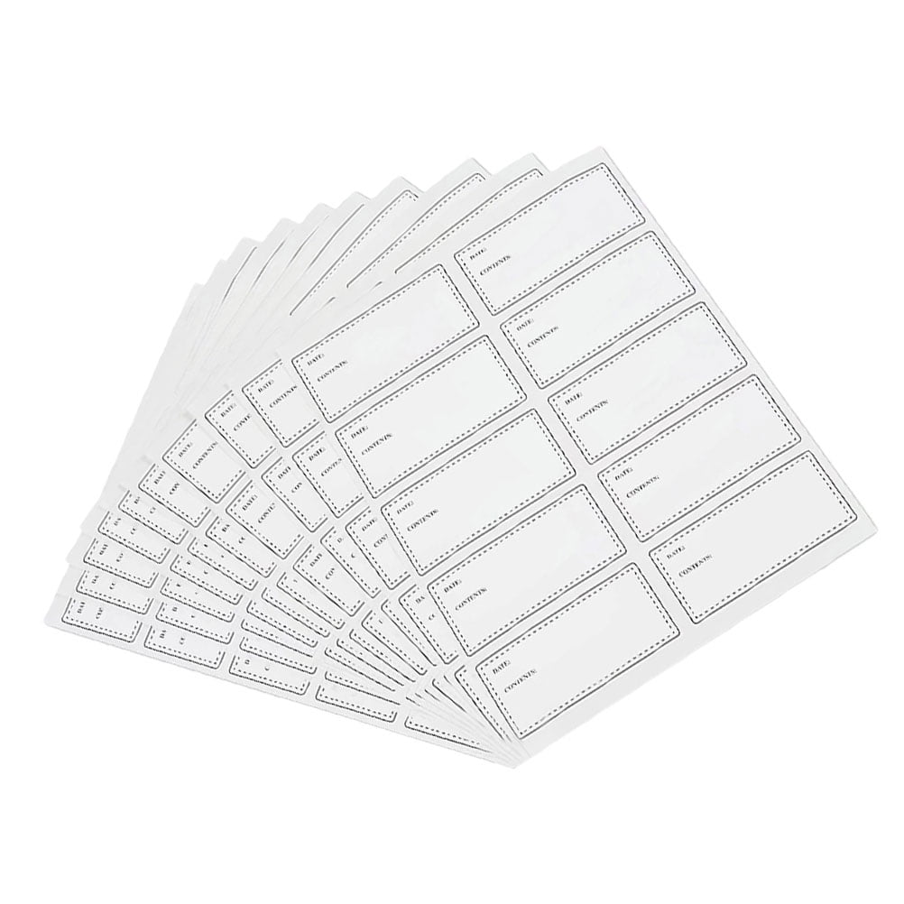 ibasenice Stickers Food Storage 50 Sheets Synthetic Paper 2.36X1.18X0 ...