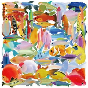 Fish Stickers Waterproof Decals for Arts Crafts and Home Decor