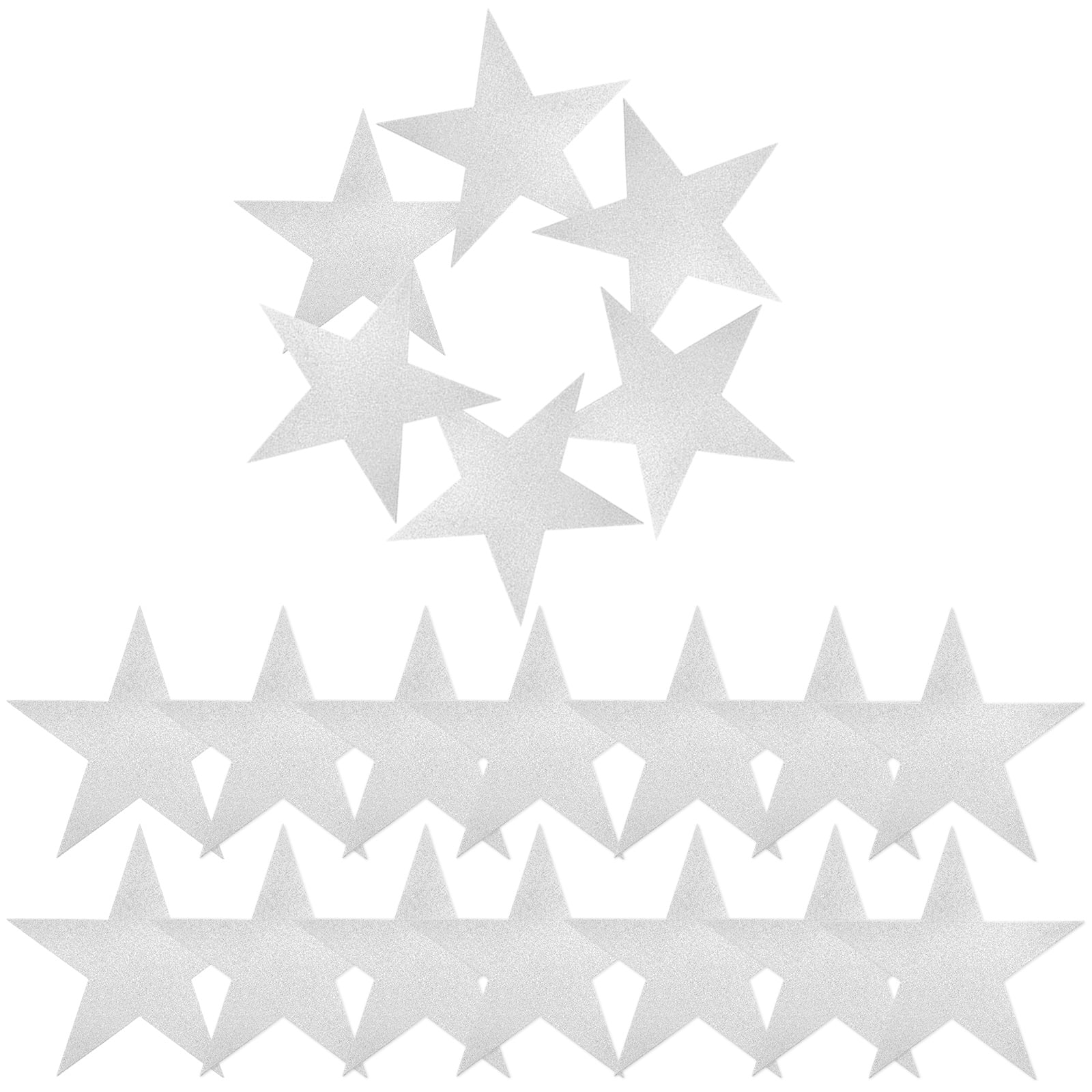 MOKKHNB Star Shape Paper Cutouts Silver Paper 50Sheets 6.0X6.0X0.04In ...