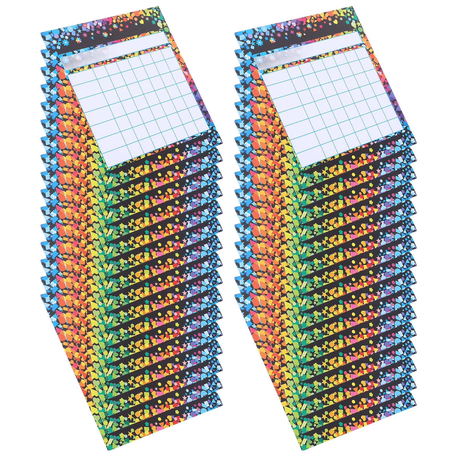 50 Sheets Sticker Chart for Kids Behavior Star Incentive Card Child ...