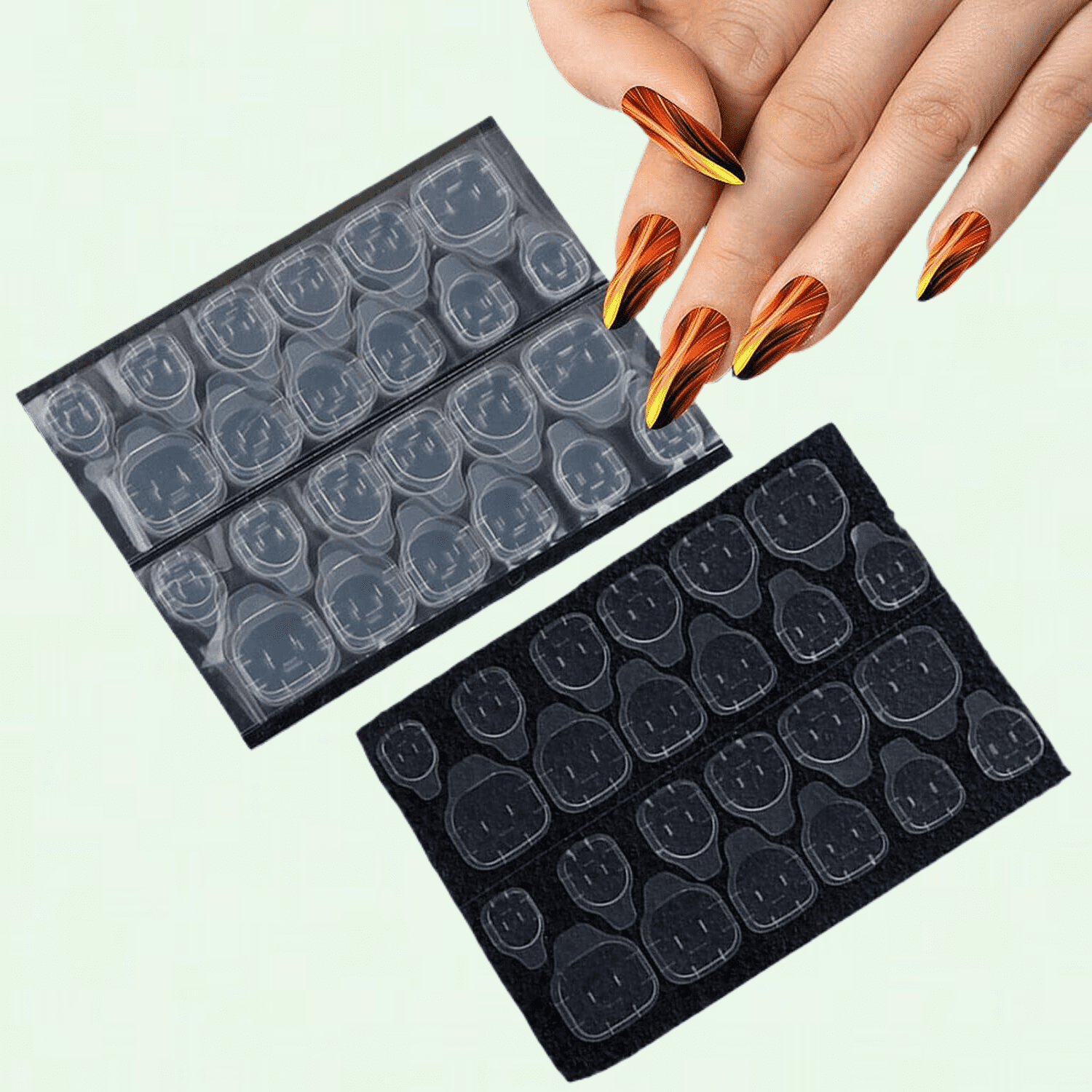 50 Sheets Thin Nail Glue Stickers | Adhesive Waterproof Double-Sided ...