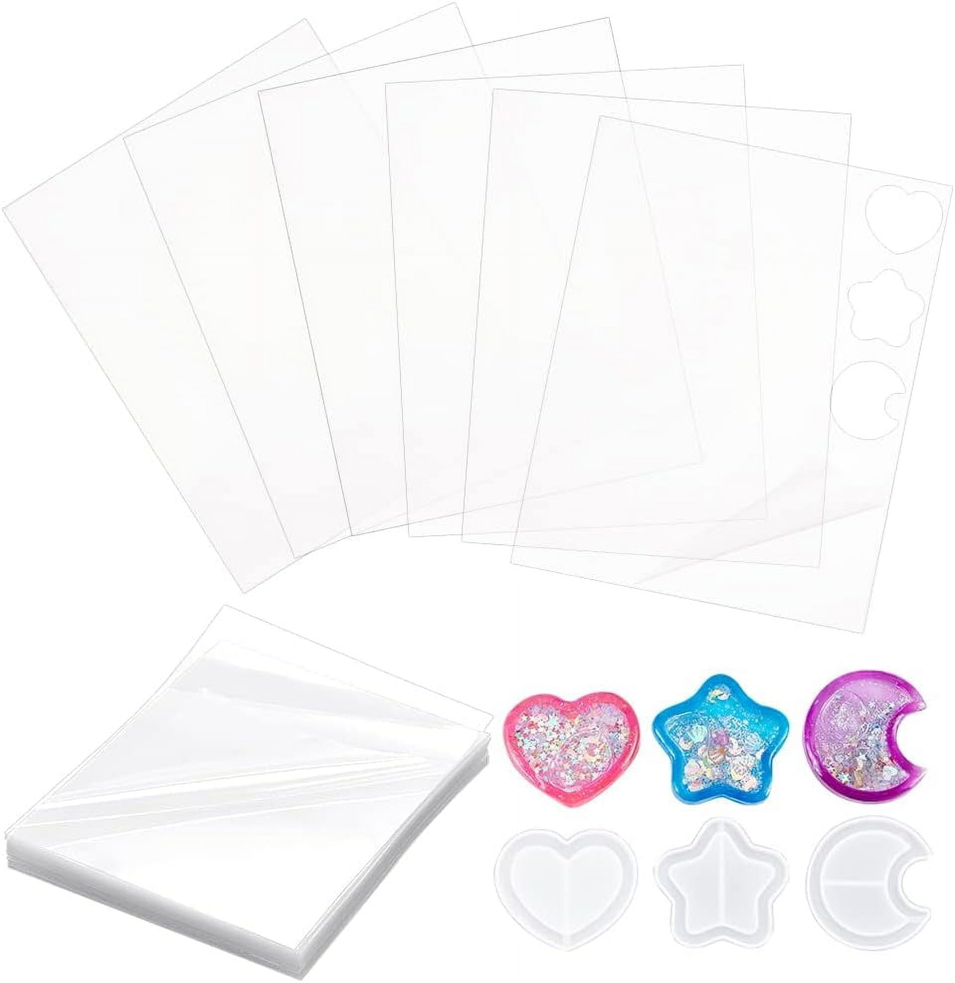 50 Sheets Thin Resin Shaker Film with 3Pcs Silicone Shaker Molds ...