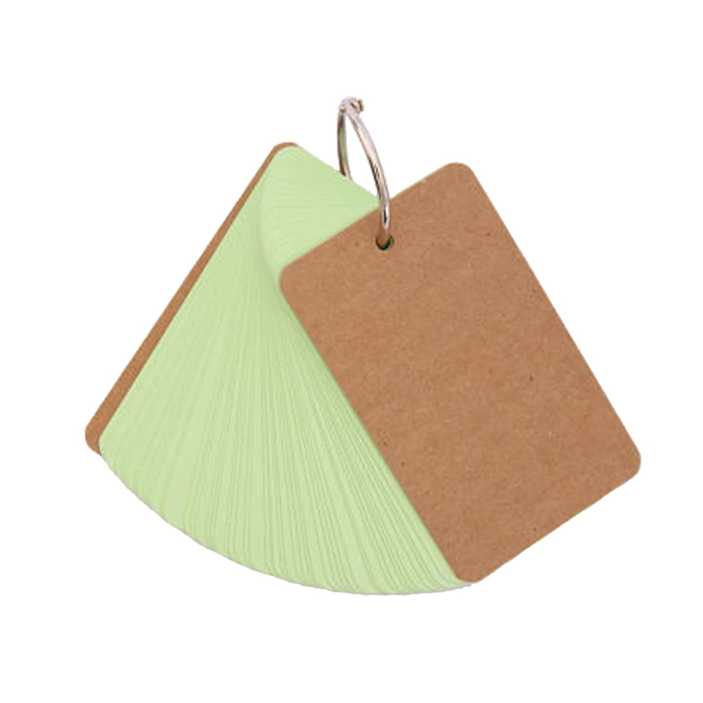 50Sheets Unlined Index Cards with Binder Rings Revision Card Punched ...