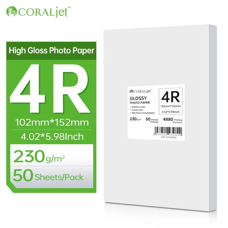 50 Sheets of 4 X 6 Inch(4R) High-Quality Glossy Photo Paper Perfect for ...