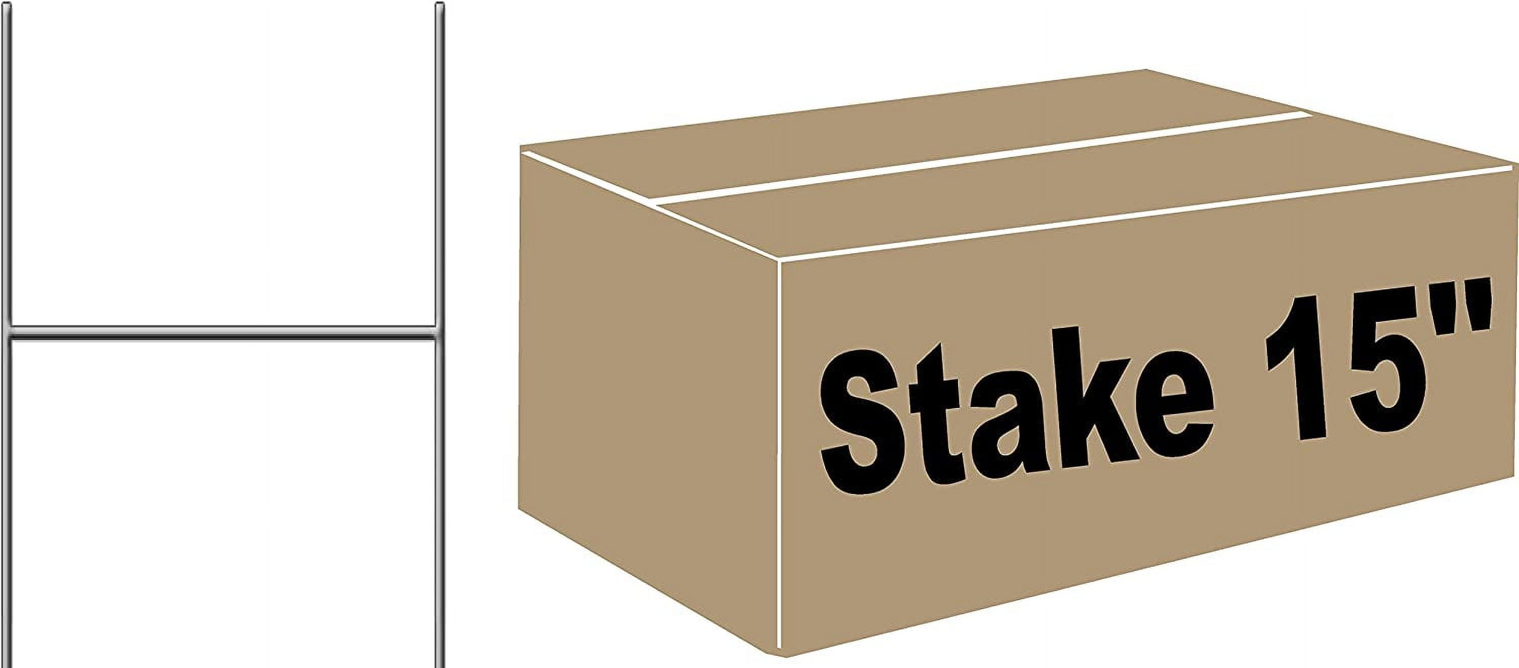 50 Signs Stakes 10x15 inches 9 Gauge Galvanized Wire H-Frame Stake ...