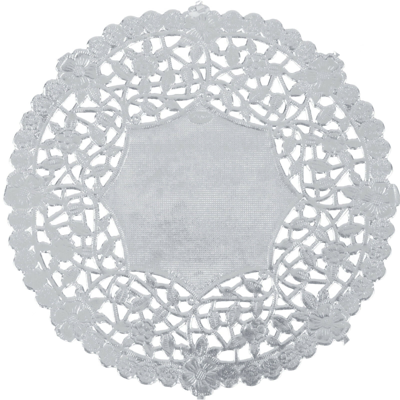 The Baker Celebrations 50 Pack Silver 6" Foil Doilies for Decor, Crafts ...