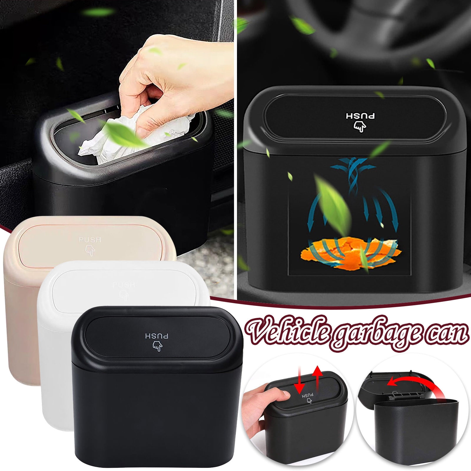 Up to 50% off Skegnu Car Trash Can Car Chair Back Car Door Hanging ...