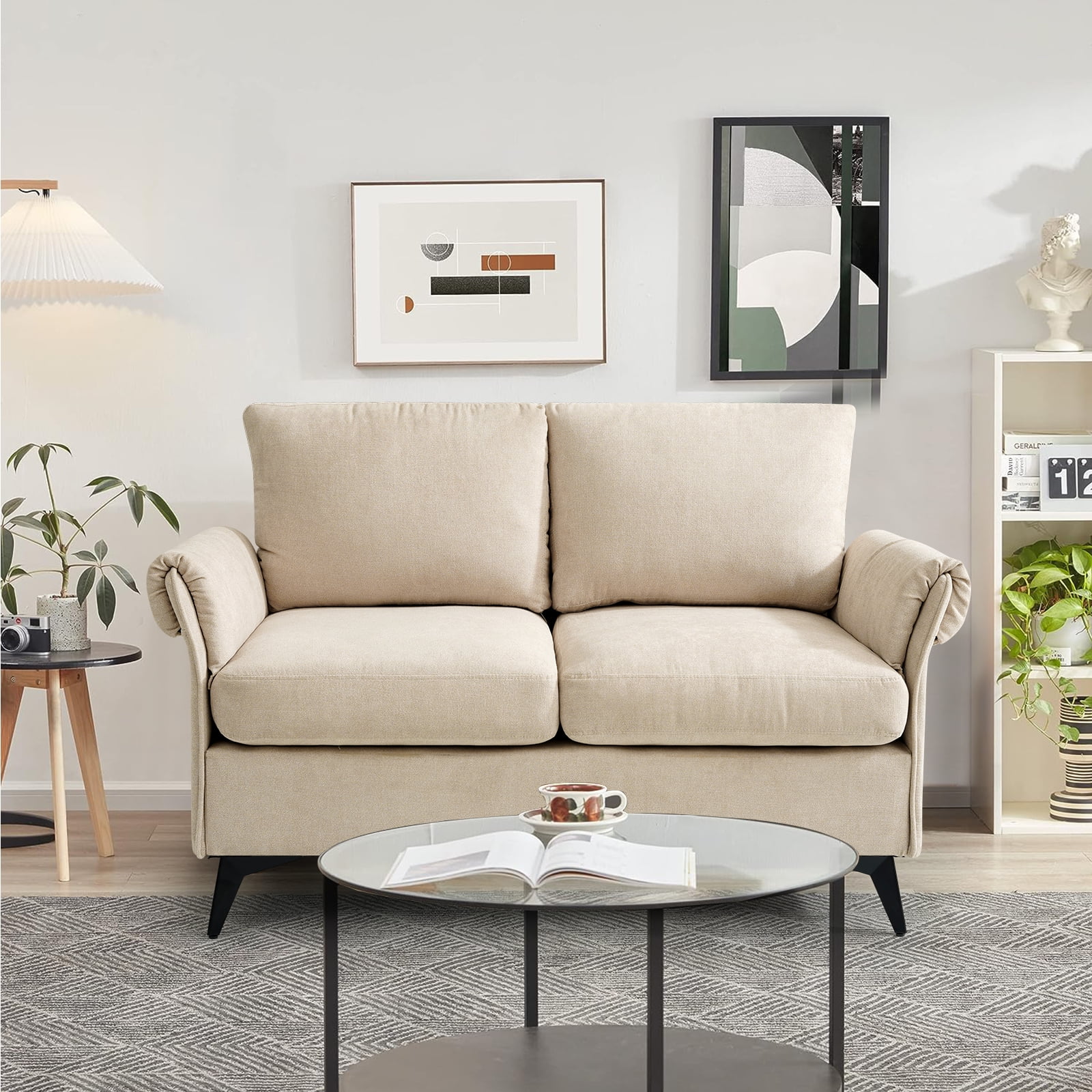 MAEVIS 50" Small Mini Couches for Small Spaces, Modern Sofa Loveseat ...