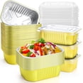 50 Small Pans with , 1.5 LB Disposable Foil Cake Baking Tins, Bread ...