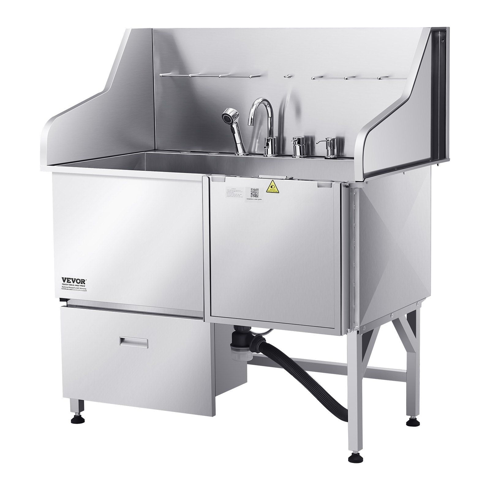 50" Stainless Steel Dog Grooming Bath Tub with Foldable Ramp, Hot ...