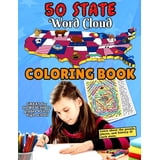 50 State Word Cloud Coloring Book : Learn facts about the fifty States ...