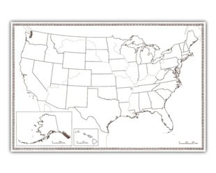 50 States Map (Usa; Large; Foldable; 24" X 36") - Walmart.com