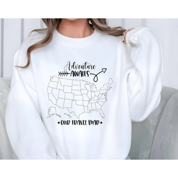 50 States Sweatshirt, Usa Traveler, Family Road Trip Hoodie, United ...